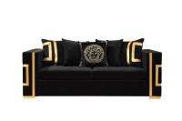 China 2018 ODM Black Gold Home Furniture Sofas Anti Abrasion Fabric Material for sale