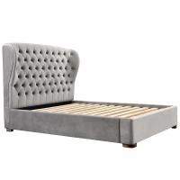 China Hotel Durable Leather Tufted Queen Bed Multipurpose Nordic Deisgn for sale