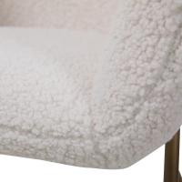 China Soft Velvet Modern Single Seater Chair Anti Fading White Color for sale