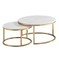 China Multipurpose Coffee Cafe Tables , Round Marble Nesting Tables for sale
