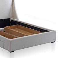 China OEM ODM Grey Plush Ottoman Bed , Multipurpose Ottoman Sleeper Beds for sale