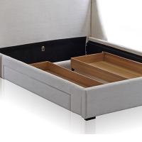 China OEM ODM Grey Plush Ottoman Bed , Multipurpose Ottoman Sleeper Beds for sale