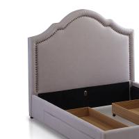 China Hotel Soft Luxury Double Ottoman Bed Anti Scratch Wear Resistant for sale