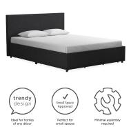 China Anti Scratch Fabric Ottoman Bed , Nontoxic Queen Upholstered Bed With Storage for sale