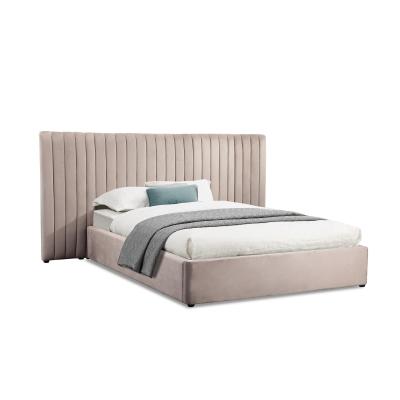 China Practical Ottoman Plush Velvet Bed , Breathable Space Saving Furniture Bed for sale