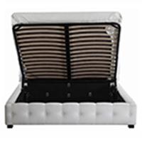 China King Size Modern Ottoman Storage Bed Upholstered With White Headboard for sale