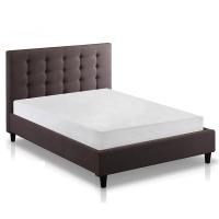 China Anti Fading Upholstered Queen Bed , Durable Queen Size Fabric Headboard for sale