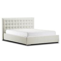 China Stain Resistant Ottoman Bed Double Size Multipurpose With White Headboard for sale