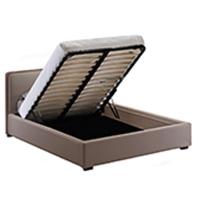 China Multiscene Leather Ottoman Bed , Practical Queen Platform Bed With Storage for sale
