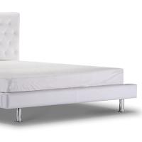 China White Practical Queen Size Upholstered Bed , Multipurpose Small Queen Bed for sale