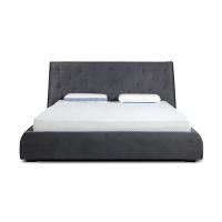 China 11068 Hot Selling Soft Bed Light Grey /Dark Grey Queen Bed Cotton Comfortable Bed for sale
