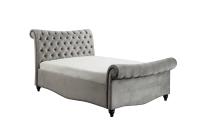 China 12204 GOITALIAbed frame wooden padded bed frame queen size full size fabric upholstered queen bed set king double BED for sale