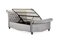 China 12204 GOITALIAbed frame wooden padded bed frame queen size full size fabric upholstered queen bed set king double BED for sale