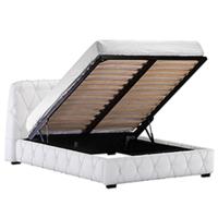 China OEM Nontoxic Ottoman Storage Bed Timber Sleigh Design With Steel Frame for sale