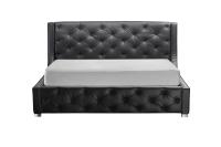 China Black Velvet Modern Queen Size Bed Practical Soft For Apartment for sale