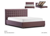 China King Upholstered Double Back Design Ripple Size Modern Frames Bed for sale