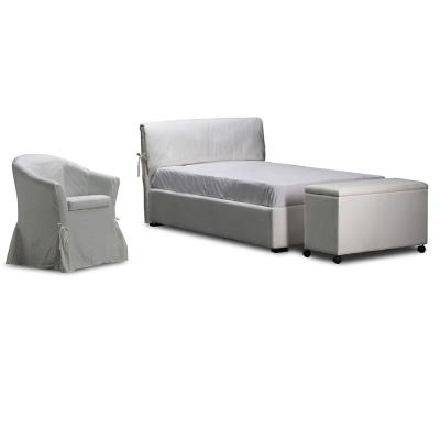China Luxury Modern Fabric Platform Non Tufted Guest Queen Size Dimensions Sets Bed for sale