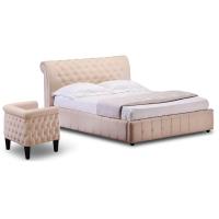 China Slay Modern Clear Frame Raised Maker Luxury Grey Crossover Storage Bed for sale