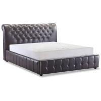 China Double S With Desk And Drawers Upholstered Frame High Headboard Bed for sale