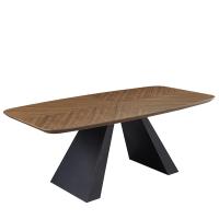 China High-Quality Modern Metal Frame Living Room Furniture Solid Wood  Design   Dining Table Sets for sale