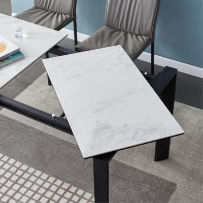China Modern  Living room Extendable Metal Frame Furniture  Fashion Space saving Dinning Table Sets for sale