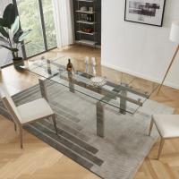 China Fashion  Living room Furniture  Western Style  Tempered Glass Dinning Table Sets for sale
