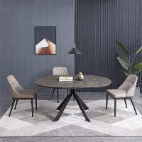 China Modern  High Quality Luxury High-end Living room Furniture Round Extendable Marble  Dinning Table Sets for sale