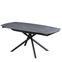 China Modern  High Quality Marble Top  extendable Rotating luxury Dinning Table Sets for sale