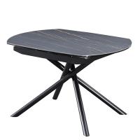 China Modern  High Quality Marble Top  extendable Rotating luxury Dinning Table Sets for sale