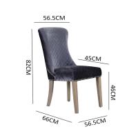 China Apartment Nontoxic Grey Velvet Dining Chairs , Anti Abrasion Side Chair Upholstered for sale