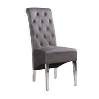 China 61497 GOITALIA MODERN VELVET LUXURY METAL RESTAURANT WHOLESALE FABRIC ITALIAN DESIGNER UPHOLSTERED DINING CHAIR for sale