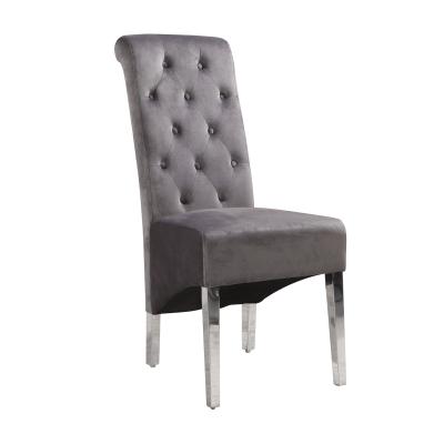 China 61497 GOITALIA MODERN VELVET LUXURY METAL RESTAURANT WHOLESALE FABRIC ITALIAN DESIGNER UPHOLSTERED DINING CHAIR for sale