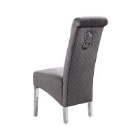 China 61497 GOITALIA MODERN VELVET LUXURY METAL RESTAURANT WHOLESALE FABRIC ITALIAN DESIGNER UPHOLSTERED DINING CHAIR for sale