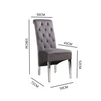 China 61497 GOITALIA MODERN VELVET LUXURY METAL RESTAURANT WHOLESALE FABRIC ITALIAN DESIGNER UPHOLSTERED DINING CHAIR for sale