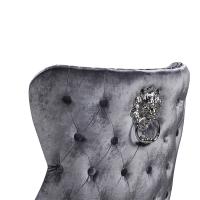 China 61498 GOITALIA restaurant mid century modern dining stainless steel  designer velvet fabric hotel DINING CHAIR for sale
