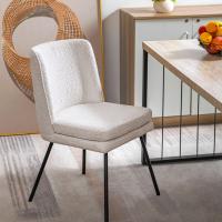 China Modern  High quality  Nordic Design Living room Furniture Luxury Fabric  Metal Leg Side Chair for sale