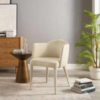 China leather Nontoxic Upholstered Side Chair , Abrasion Resistant Tufted Chairs Dining for sale