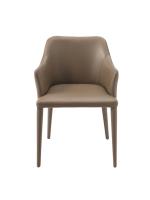 China leather Nontoxic Upholstered Side Chair , Abrasion Resistant Tufted Chairs Dining for sale
