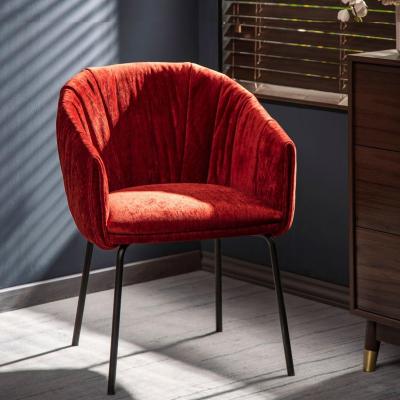 China Red Velvet Home Upholstered Dining Chair Multipurpose Practical for sale