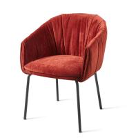 China Red Velvet Home Upholstered Dining Chair Multipurpose Practical for sale