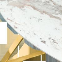 China Stainless Steel Round Marble Side Table , Multipurpose Marble Coffee Table for sale