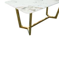 China Ceramic Top Luxury Modern Dining Table Set Antiwear For Apartment for sale