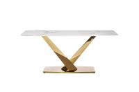 China 81105 GOITALIA Home Furniture Modern Marble Contemporary Italian Quartz Stone Top Interactive  Dining Table for sale