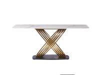 China ODM OEM Luxury Modern Dining Table Set Ceramic Chrome Gold Silver for sale