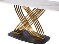 China ODM OEM Luxury Modern Dining Table Set Ceramic Chrome Gold Silver for sale