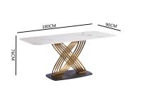 China ODM OEM Luxury Modern Dining Table Set Ceramic Chrome Gold Silver for sale