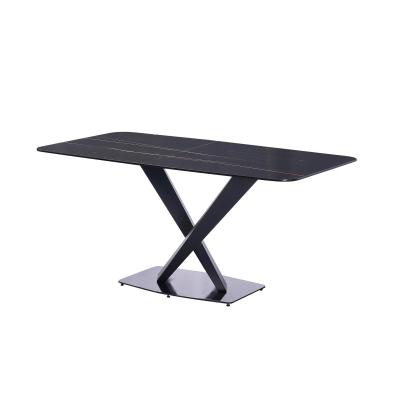 China 81102 GOITALIA Contemporary European Victorian Rectangular Stone Top Restaurant Space Saving Dining Table for sale