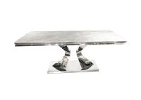 China T8100 GOITALIA Slab Marble Laminate Luxury White Inlay Living Room L Shaped Modern Restaurant Dining Table Design DINING for sale