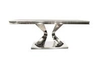 China T8100 GOITALIA Slab Marble Laminate Luxury White Inlay Living Room L Shaped Modern Restaurant Dining Table Design DINING for sale