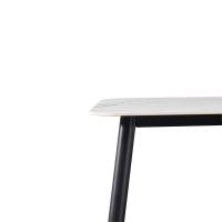 China 81100 Good Quality Marble Top Stainless Steel Feet Durable Western Style Fashion Dinning Table for sale
